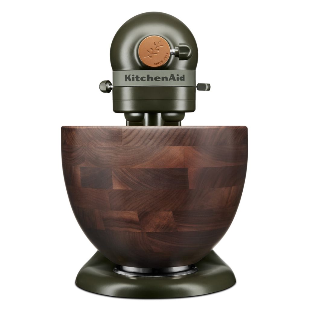 KitchenAid Evergreen 180 Artisan 4.8L Stand Mixer & Wooden Bowl ...