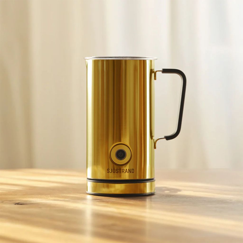 Sjostrand Milk Frother in Brass - Snellings Gerald Giles