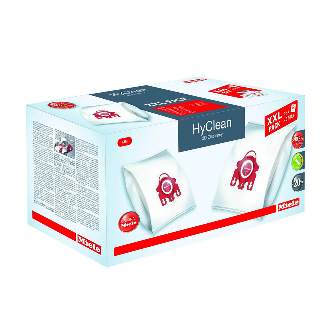 Miele FJM Hyclean 3D Efficiency Dustbag XXL Pack - 16 Bags - Gerald Giles